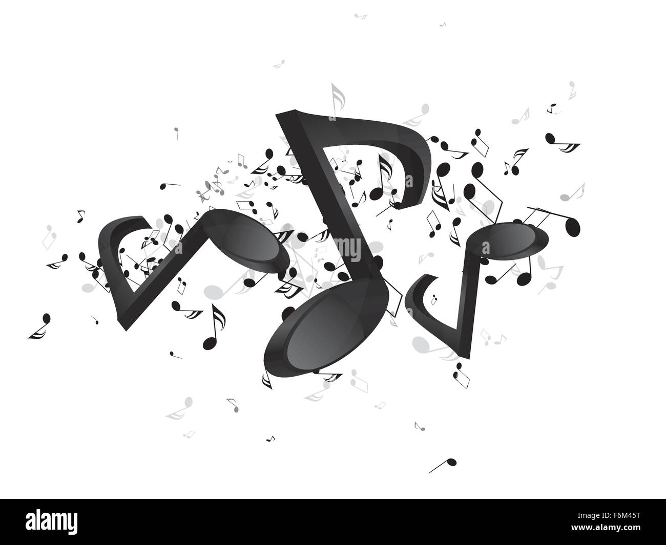 Abstract music bckground with notes. Abstract vector illustration with ...