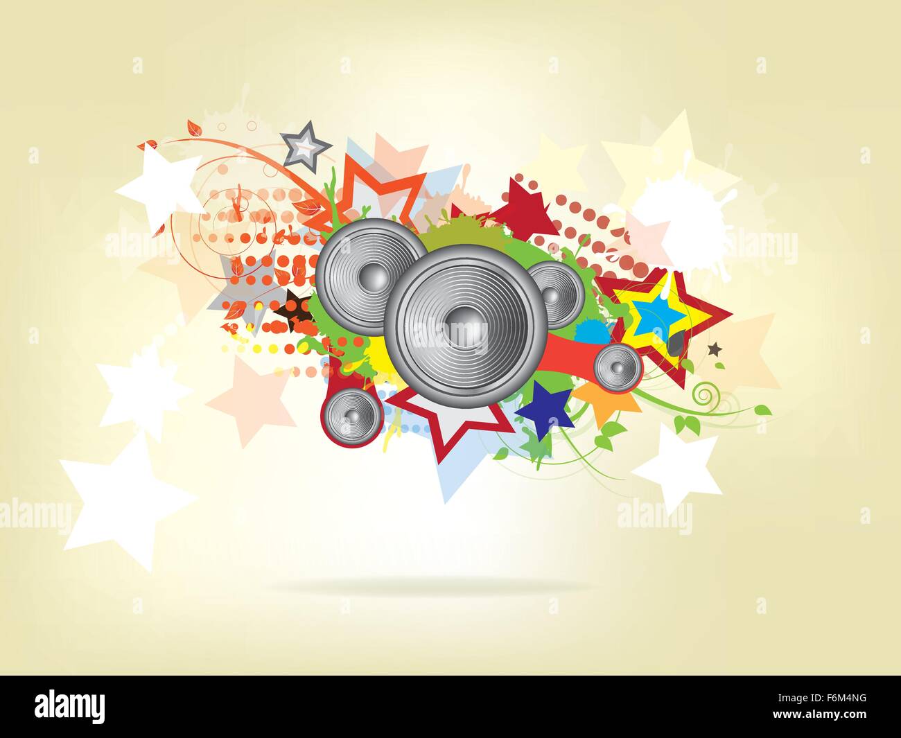 abstract music background with Sound Speaker Stock Vector Image & Art ...