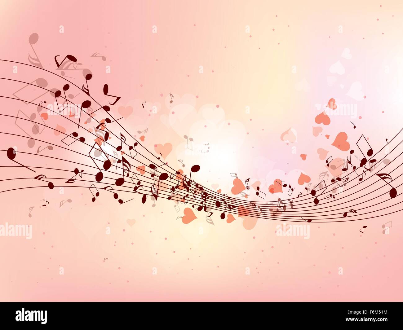 Abstract music background with notes Stock Vector Image & Art - Alamy