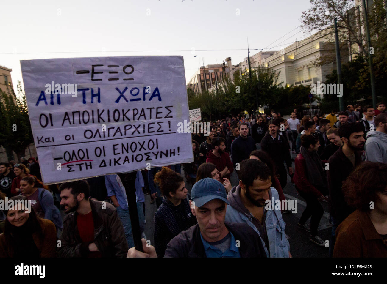 Athens, Greece. 17th Nov, 2015. Many people march during the 42nd ...