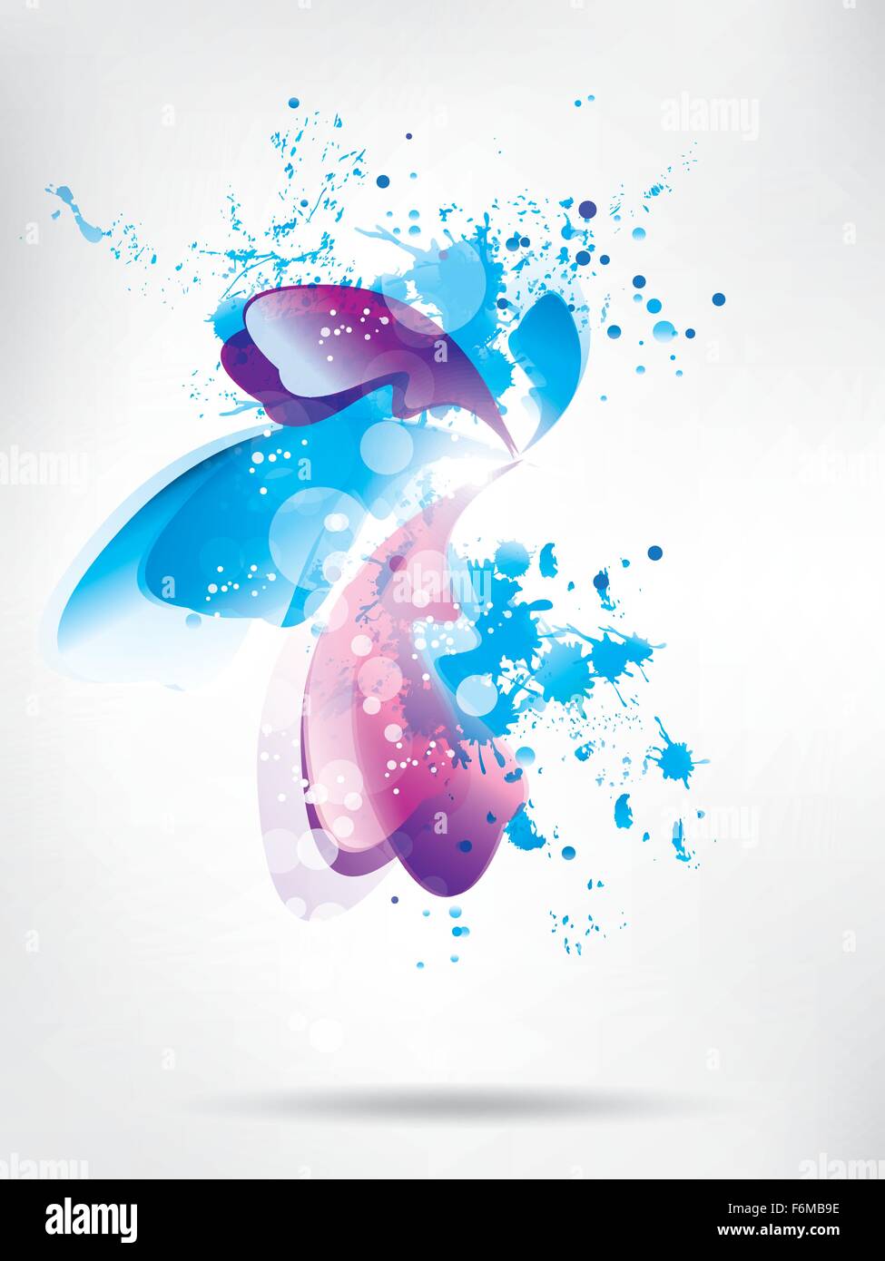 Colored paint splashes on abstract background. Abstract vector ...