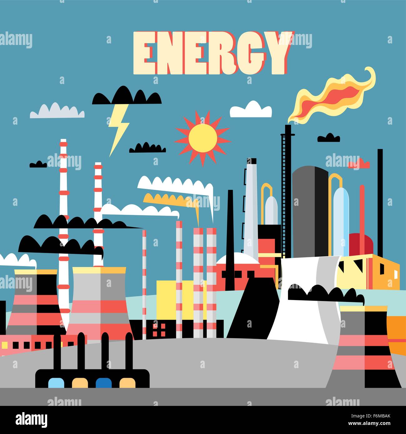 Industry power background Stock Vector Image & Art - Alamy