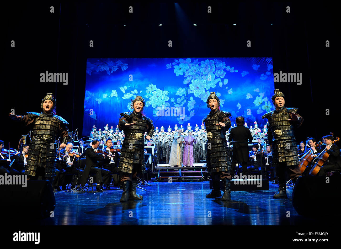 Xining, China's Qinghai Province. 17th Nov, 2015. Opera "Mulan" is ...