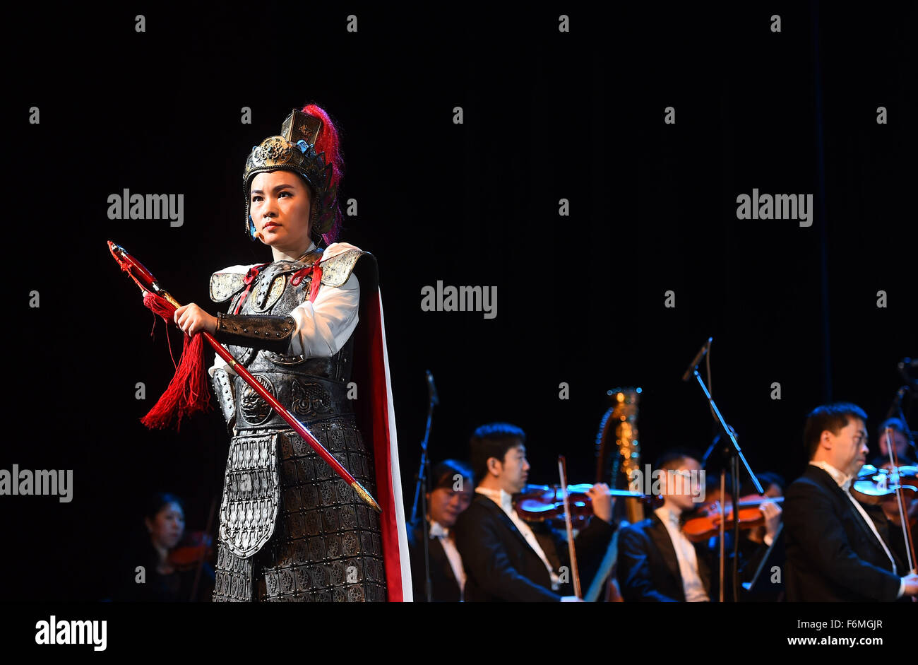 Xining, China's Qinghai Province. 17th Nov, 2015. Opera "Mulan" is ...