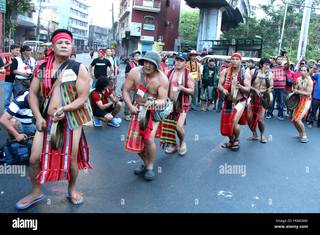 Manila, Philippines, 18th Nov, 2015. Various groups of Indigenous ...