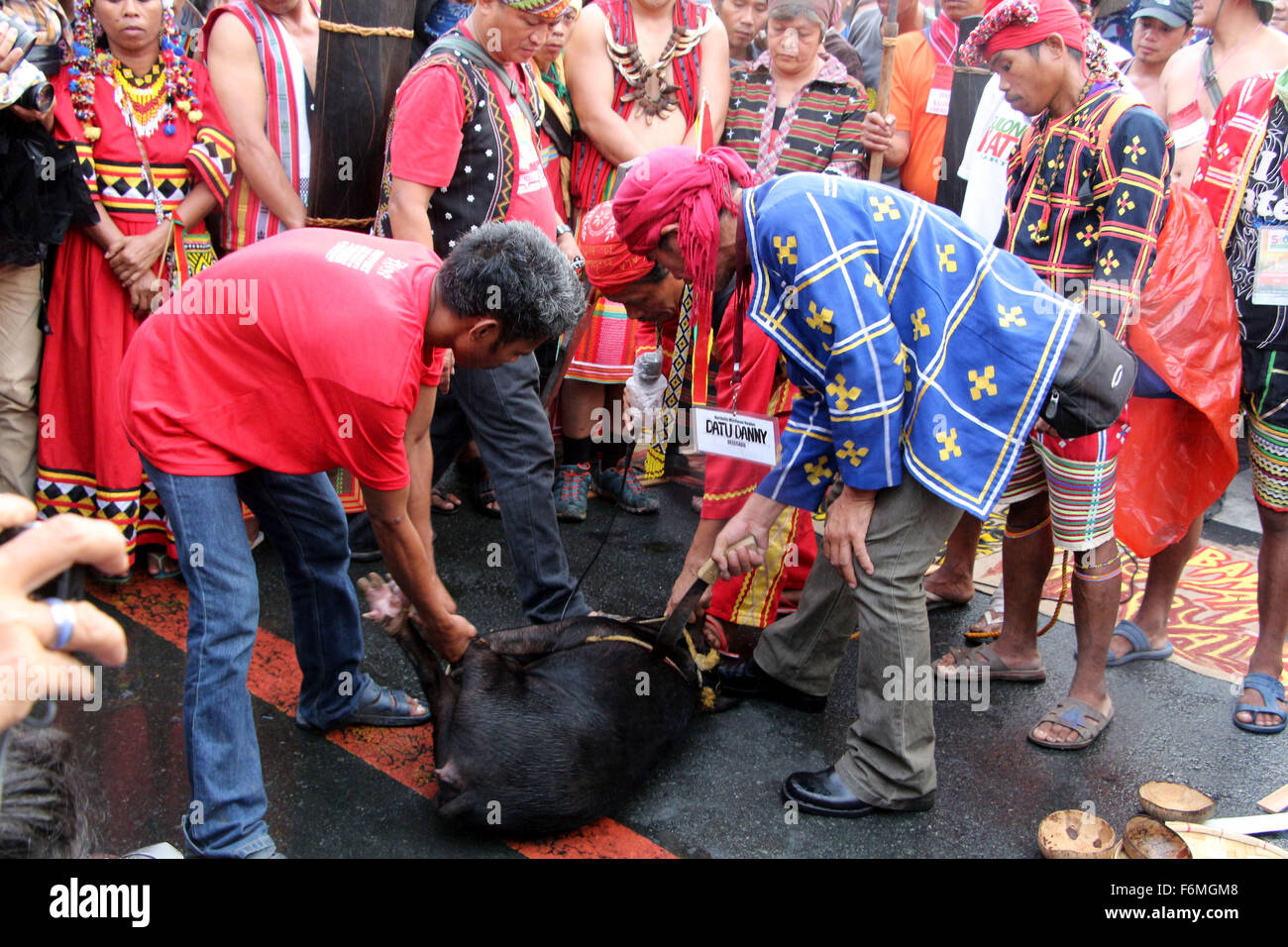 Manila, Philippines, 18th Nov, 2015. Various groups of Indigenous ...