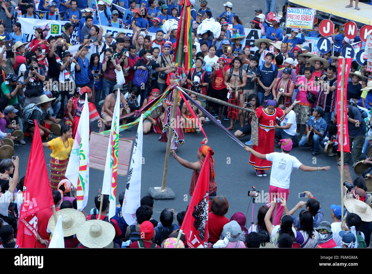 Manila, Philippines. 18th Nov, 2015. Various groups of Indigenous ...