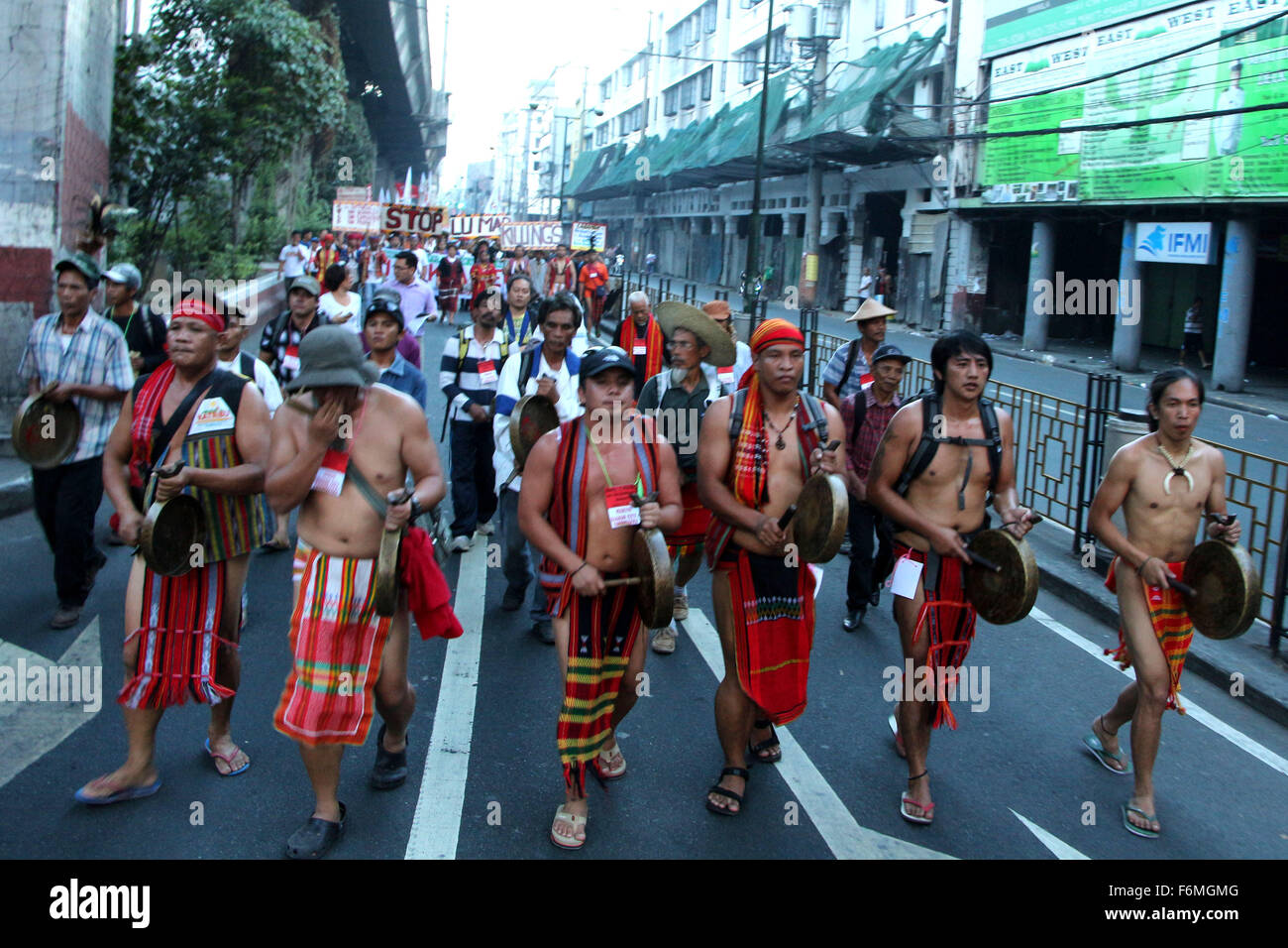 Manila, Philippines. 18th Nov, 2015. Various groups of Indigenous ...