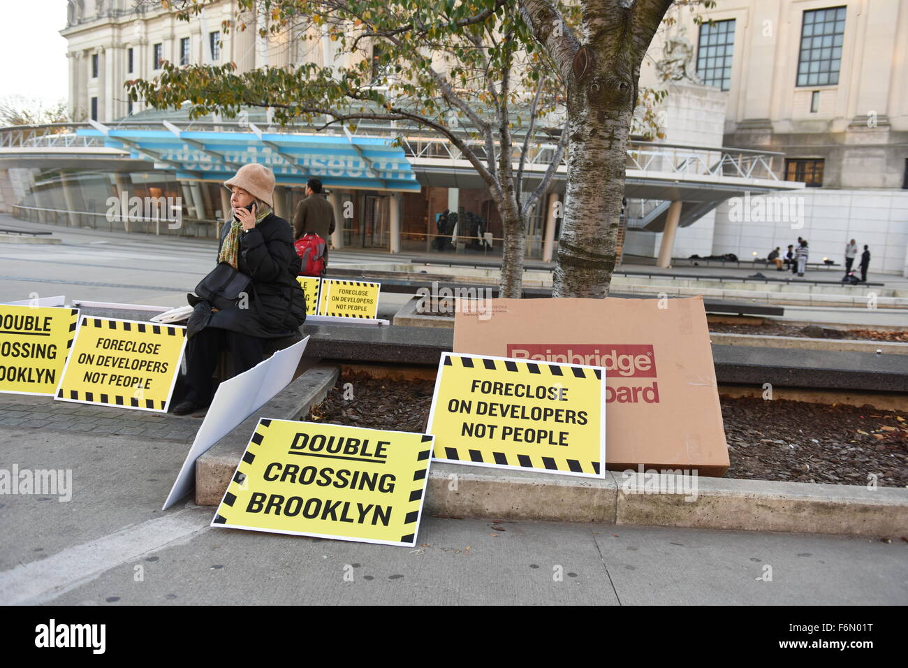 New York City, United States. 17th Nov, 2015. Array of anti ...