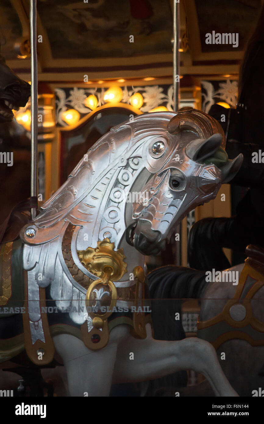 Jane's Carousel Brooklyn NY- A detailed view of some of the rides on ...