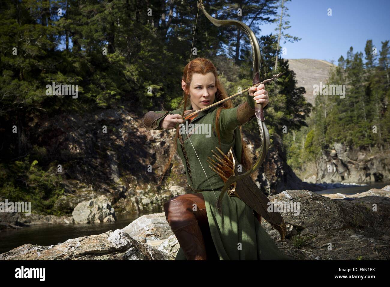 Actress Evangeline Lilly in a scene from The Hobbit: The Desolation of ...