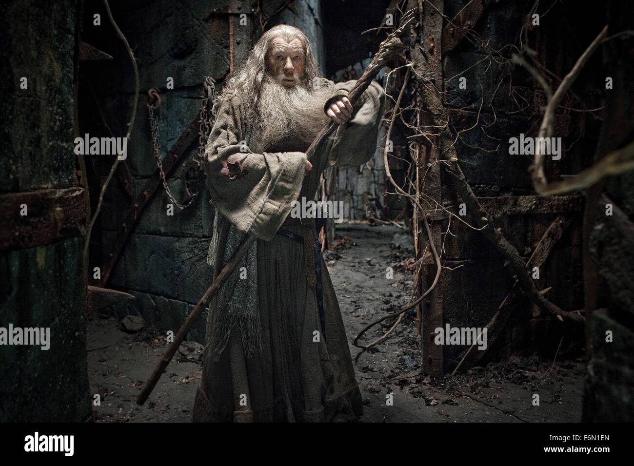 Actor Ian McKellen in a scene from The Hobbit: The Desolation of Smaug ...