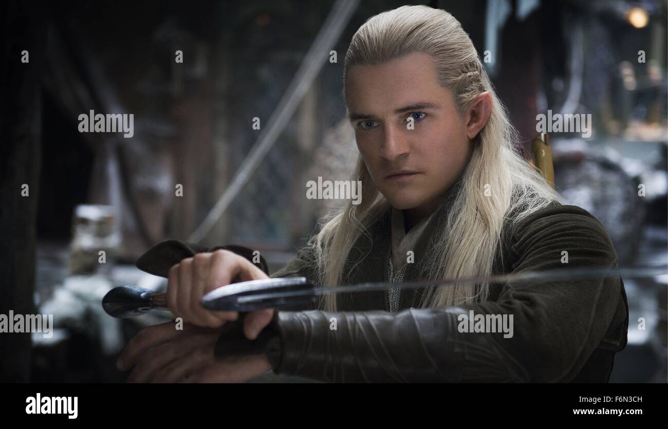 Actor Orlando Bloom in a scene from The Hobbit: The Desolation of Smaug ...