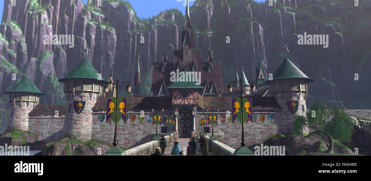 April 9, 2014 - London, Great Britain - ''FROZEN'' Arendelle Castle ...
