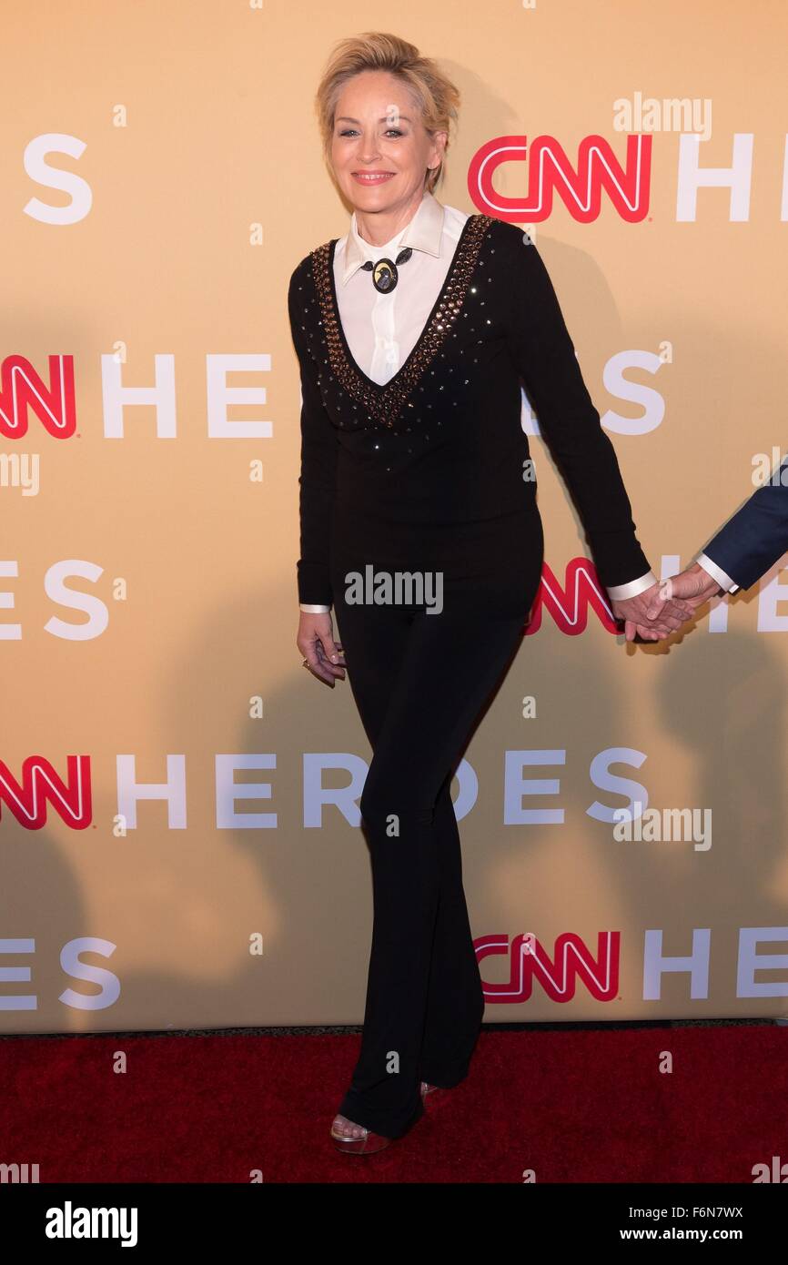 New York, NY, USA. 17th Nov, 2015. Sharon Stone at arrivals for CNN ...