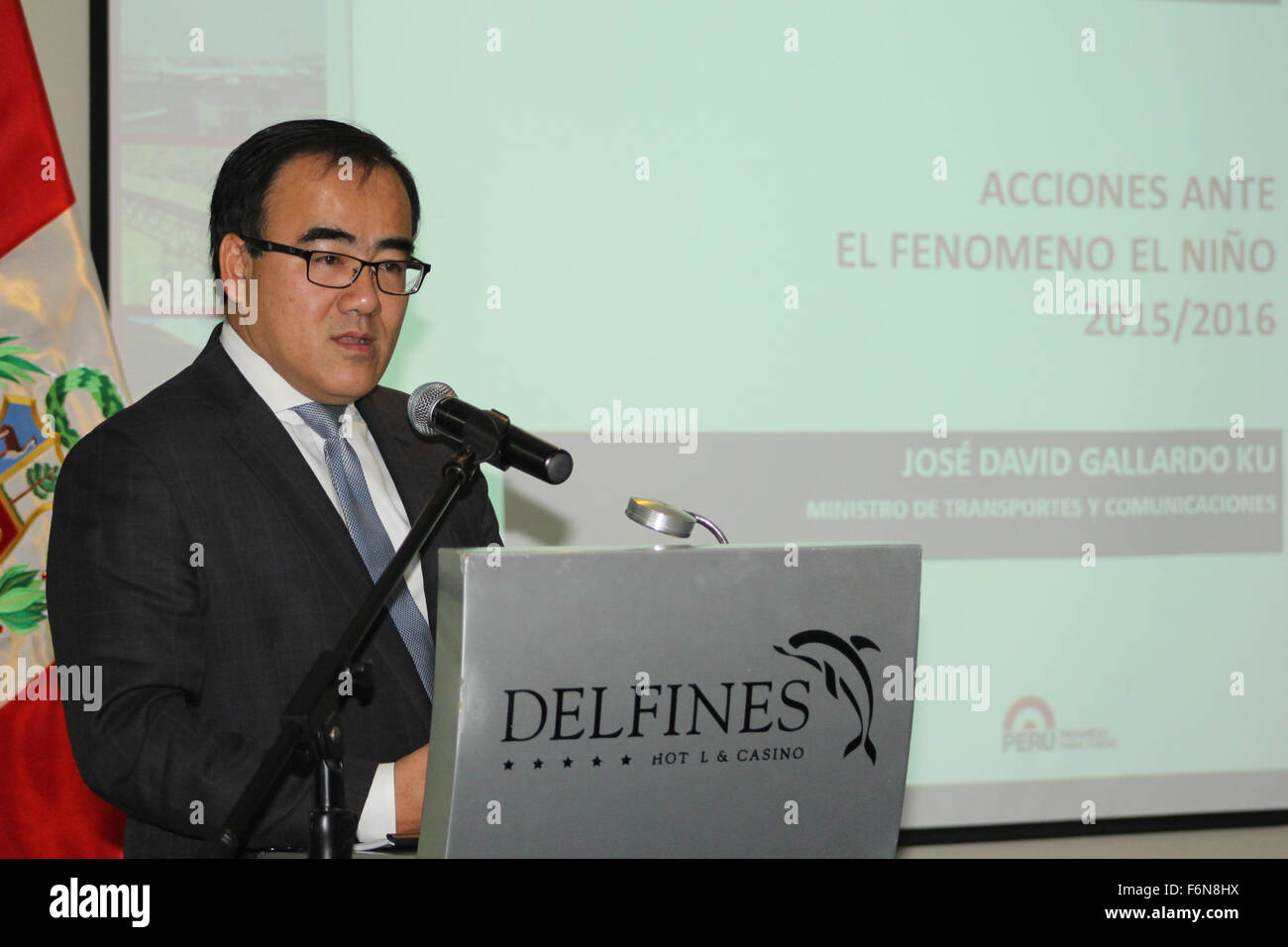 Lima, Peru. 17th Nov, 2015. Peru's Transportation and Communications ...