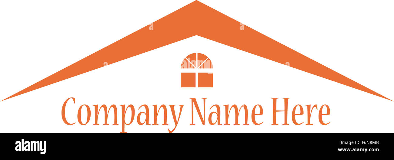 Real Estate House Logo Orange Stock Photo - Alamy