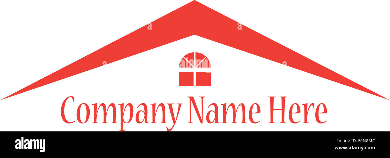 Real Estate House Logo Red Stock Photo - Alamy