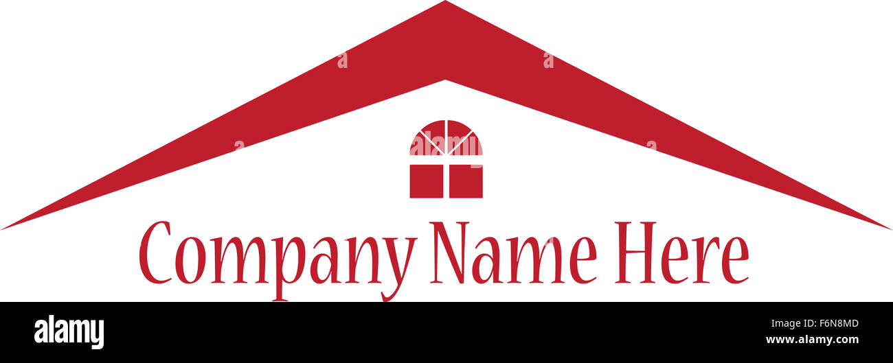 Real Estate House Logo Red Stock Photo - Alamy
