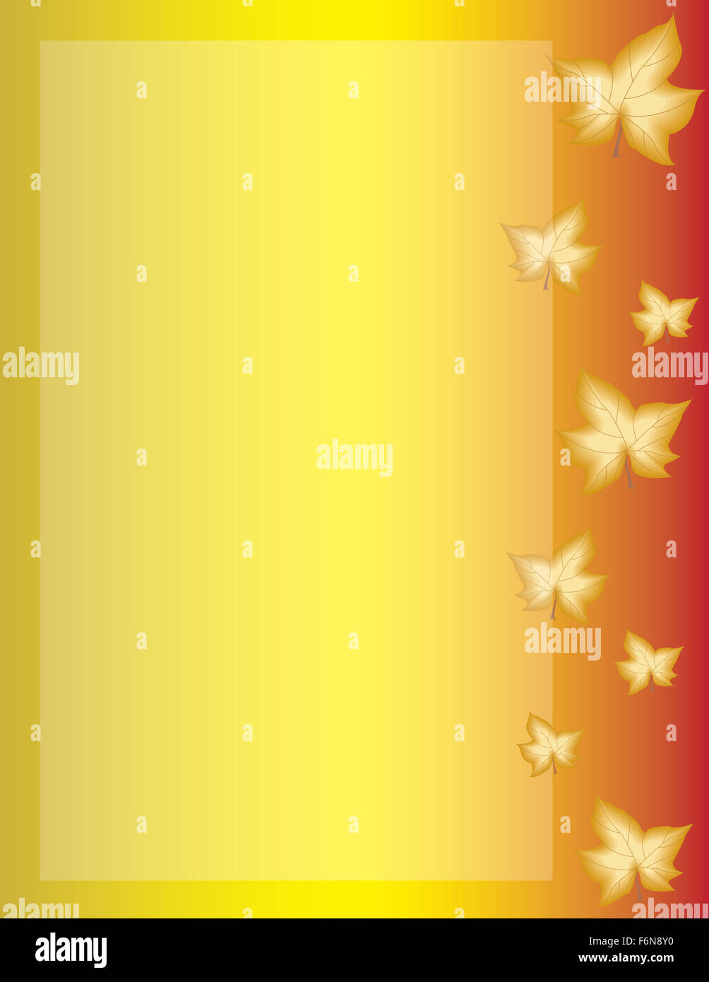 Fall Autumn Leaves Template Background Stock Photo - Alamy