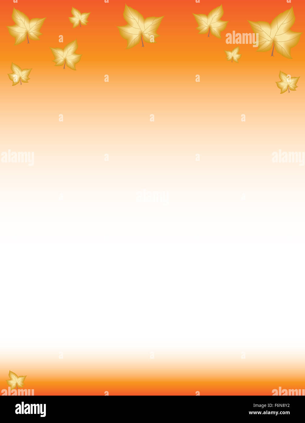 Fall Autumn Leaves Template Background Stock Photo - Alamy