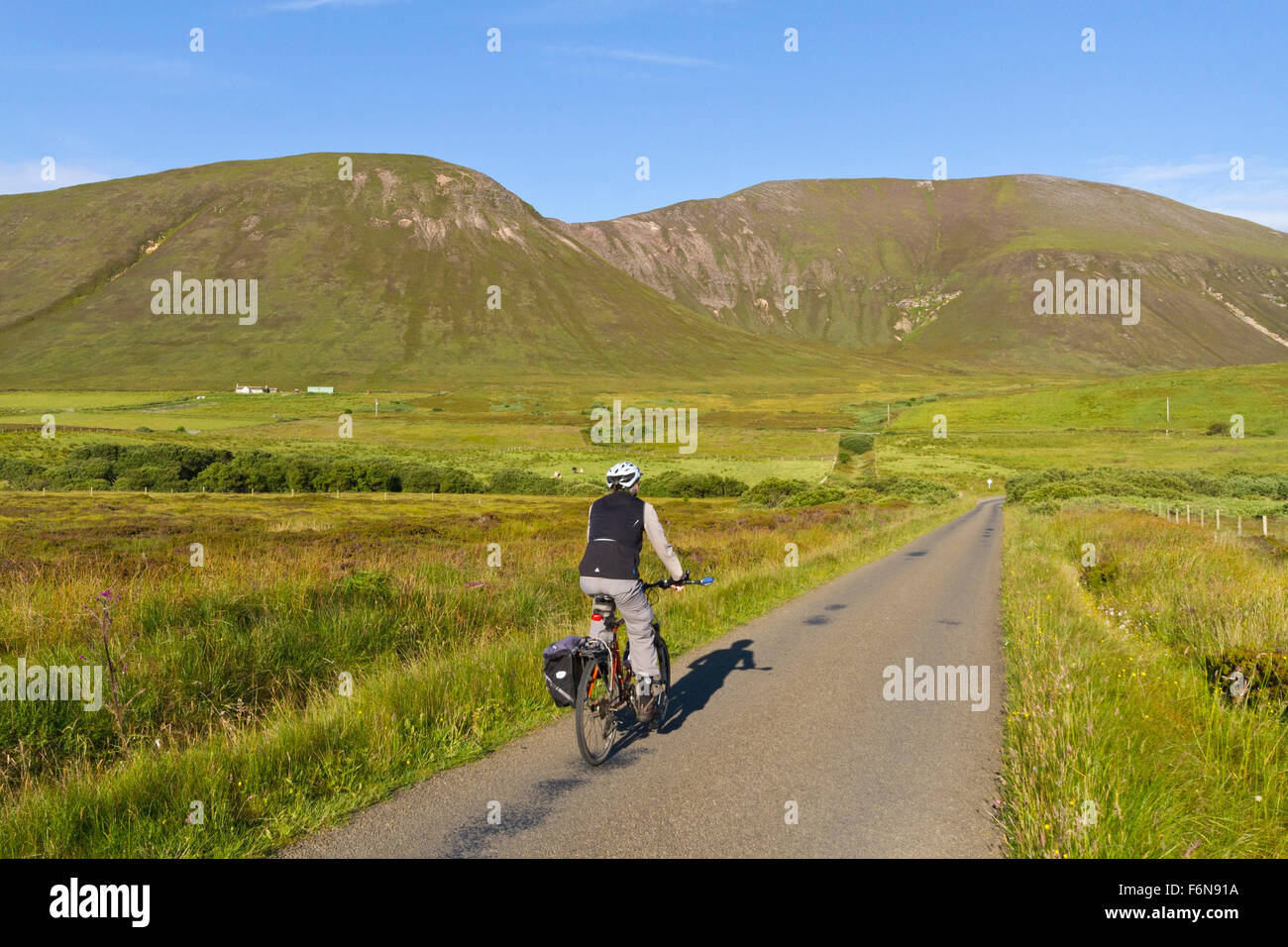 Cycling on Hoy Stock Photo - Alamy