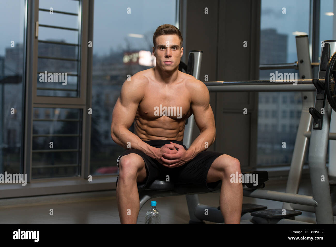 Good Looking And Attractive Young Man With Muscular Body Relaxing In ...