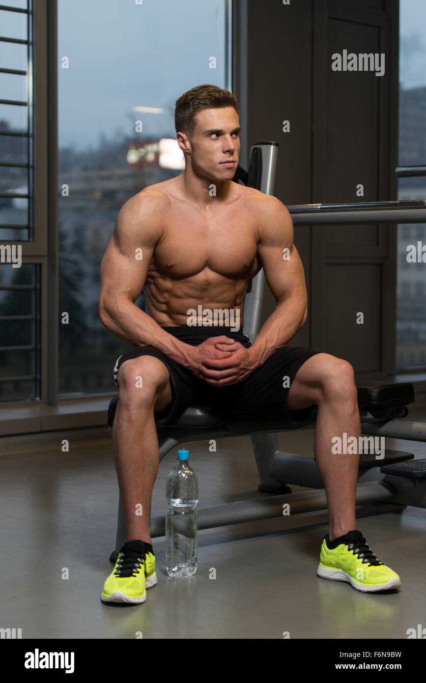 Good Looking And Attractive Young Man With Muscular Body Relaxing In ...