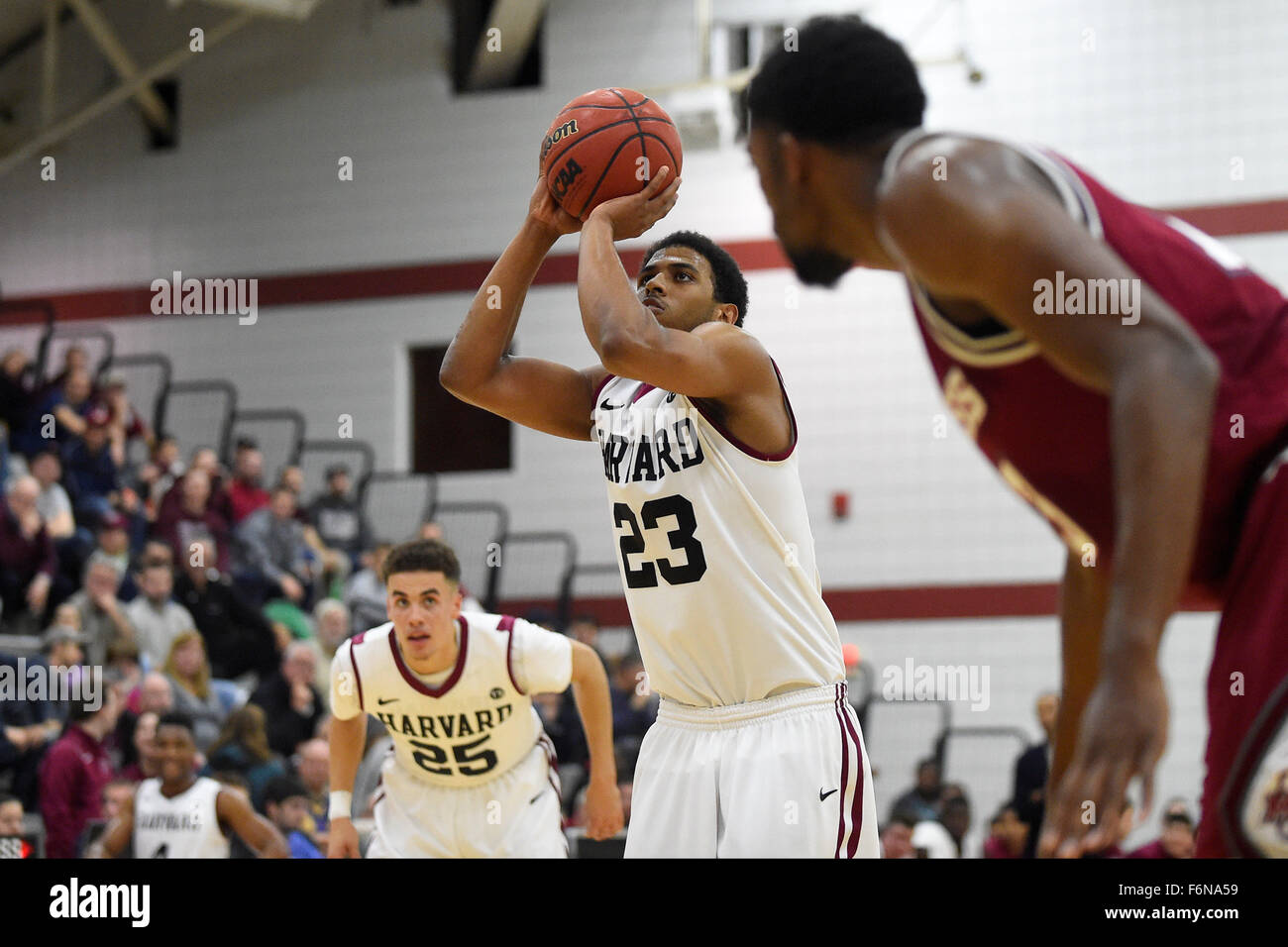 Tuesday, November 17, 2015: Harvard Crimson forward Weisner Perez (23 ...
