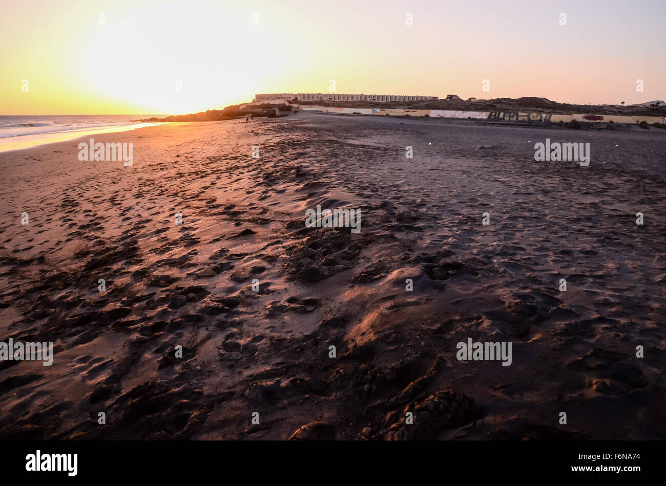 Sunset on the Atlantic Ocean Stock Photo - Alamy
