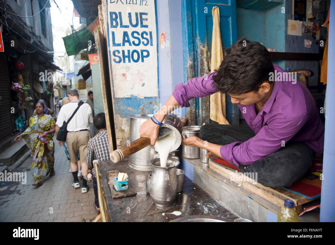 Lassi shop, varanasi, uttar pradesh, india, asia Stock Photo - Alamy