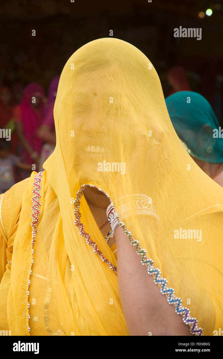 Woman talking phone, pathmeda, godham, rajasthan, india, asia Stock ...