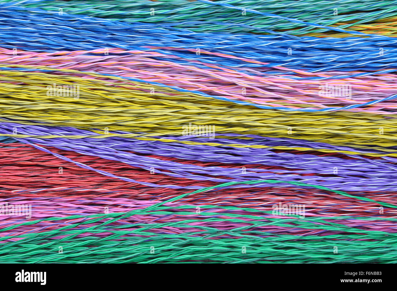 Colored telecommunication cables as abstract background Stock Photo - Alamy