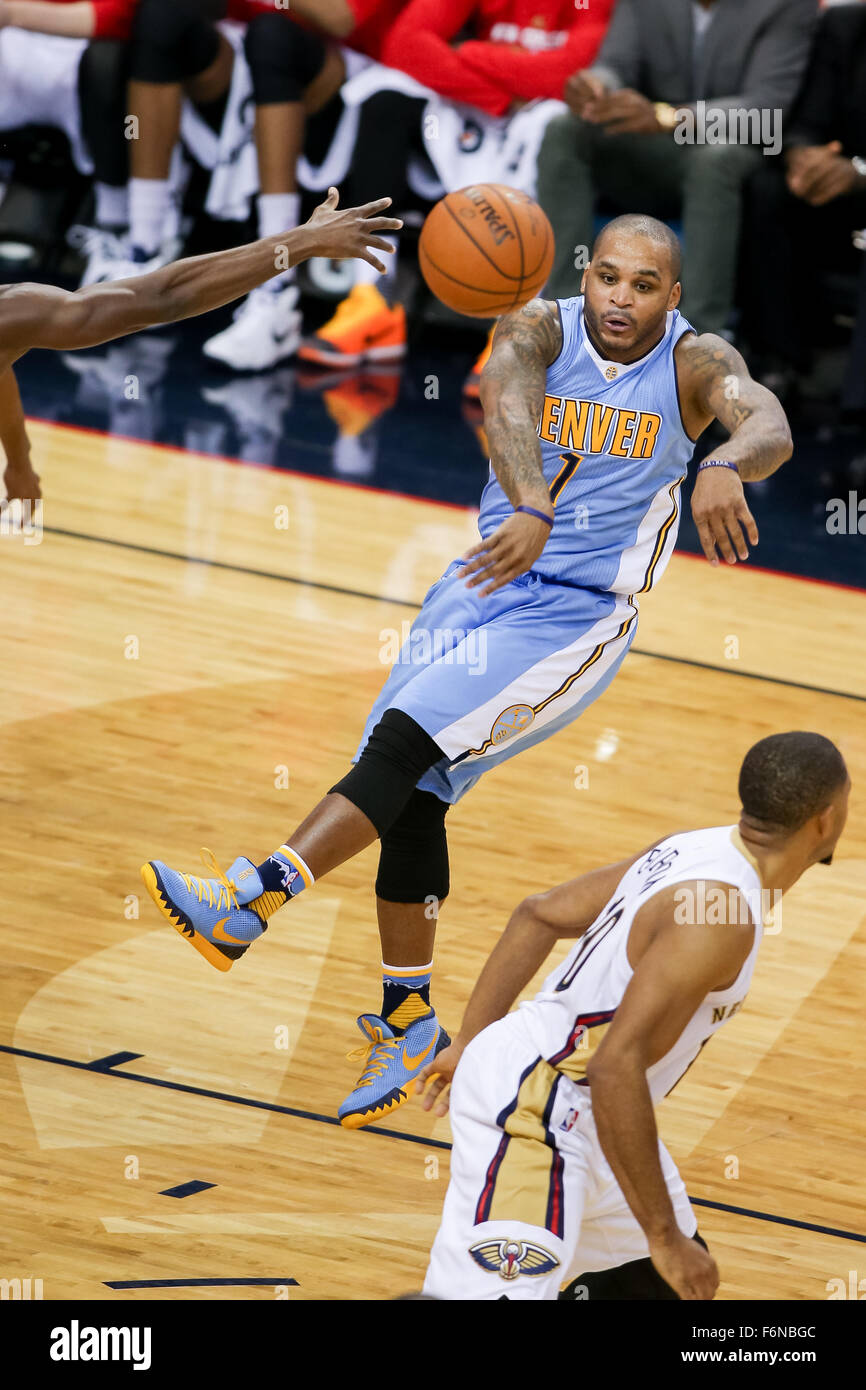 New Orleans, LA, USA. 17th Nov, 2015. Denver Nuggets guard Jameer ...