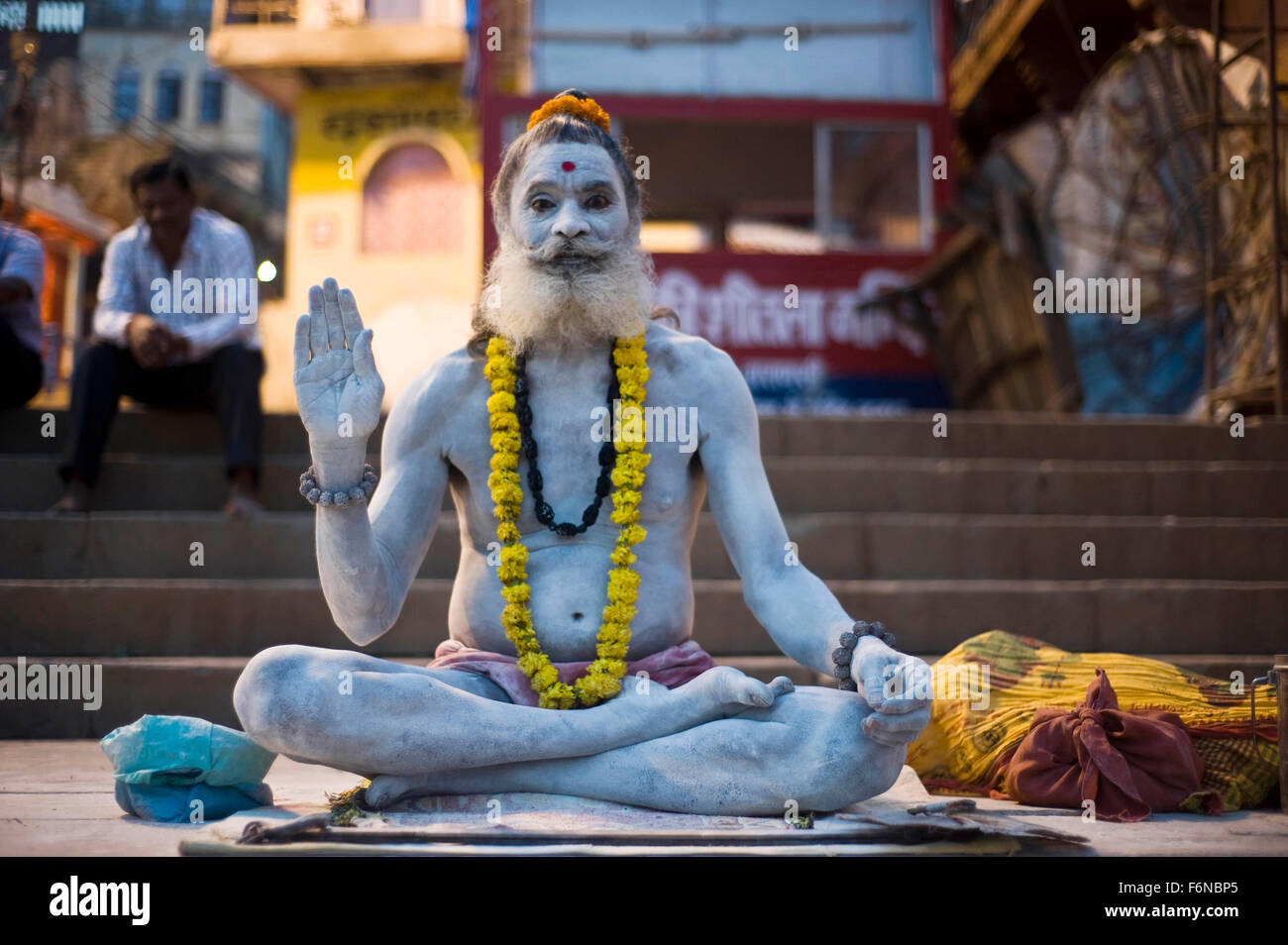 Sadhu meditating hi-res stock photography and images - Alamy