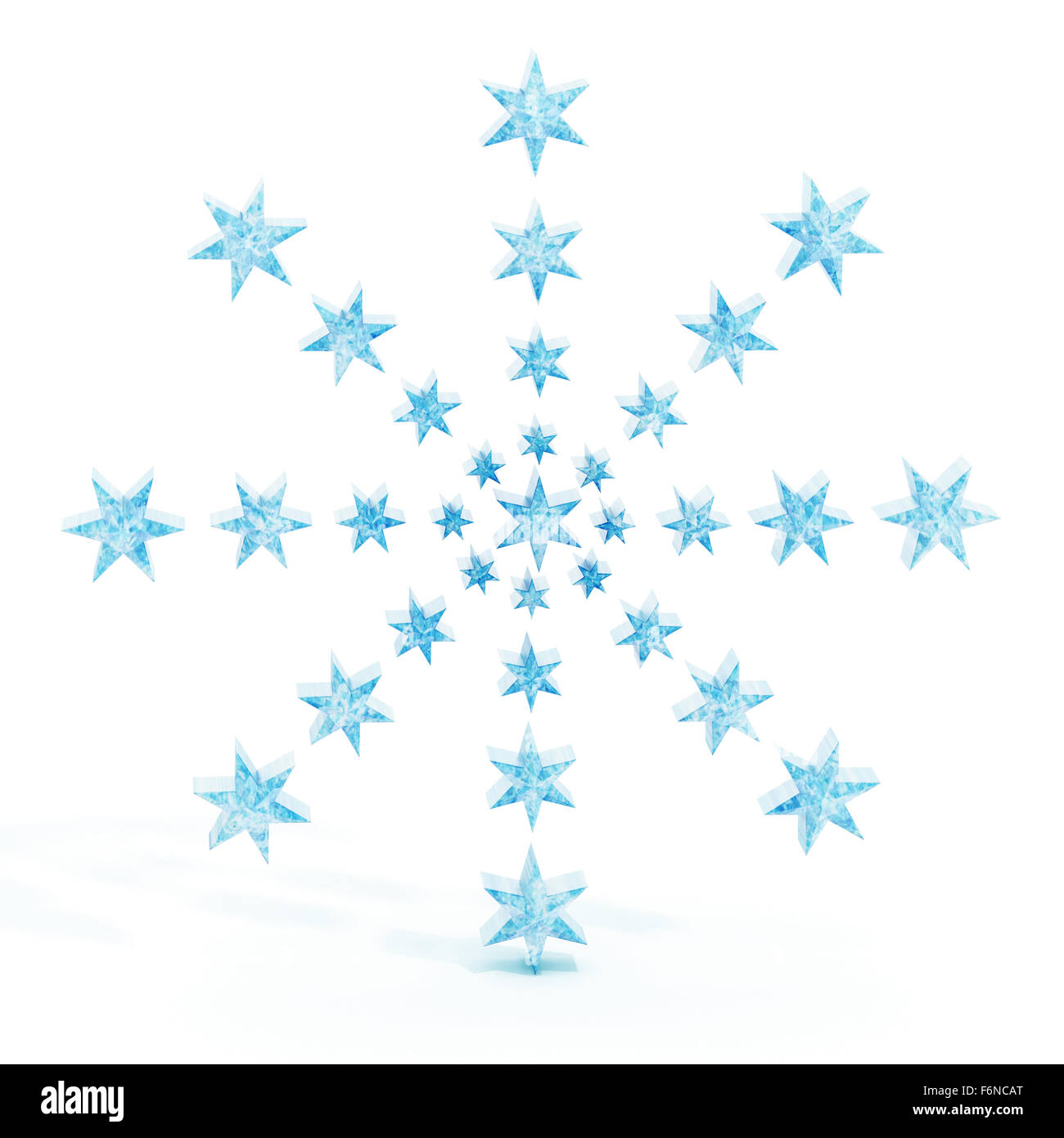 Snowflake isolated on white background Stock Photo - Alamy