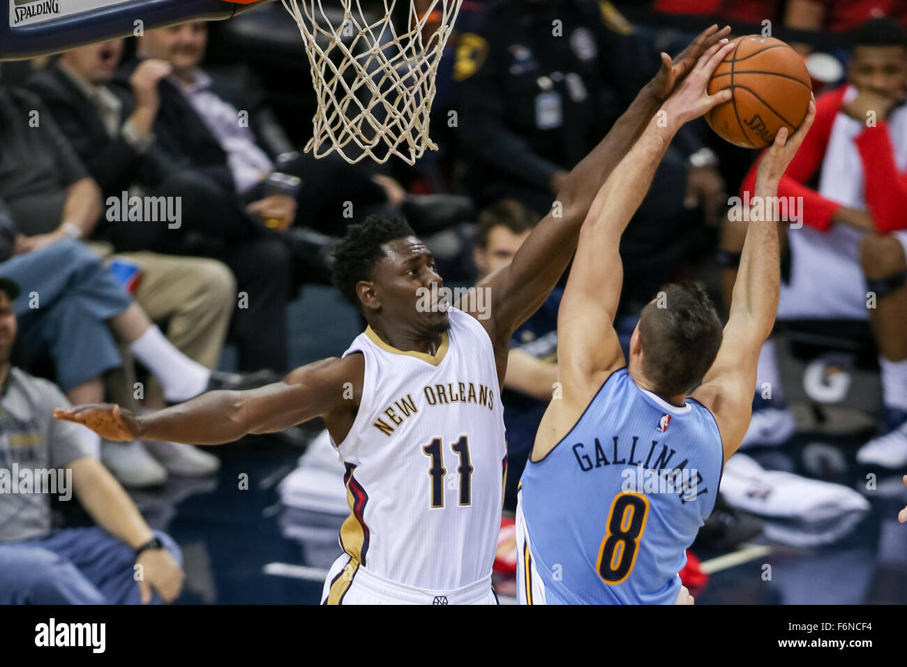 New Orleans, LA, USA. 17th Nov, 2015. Denver Nuggets forward Danilo ...