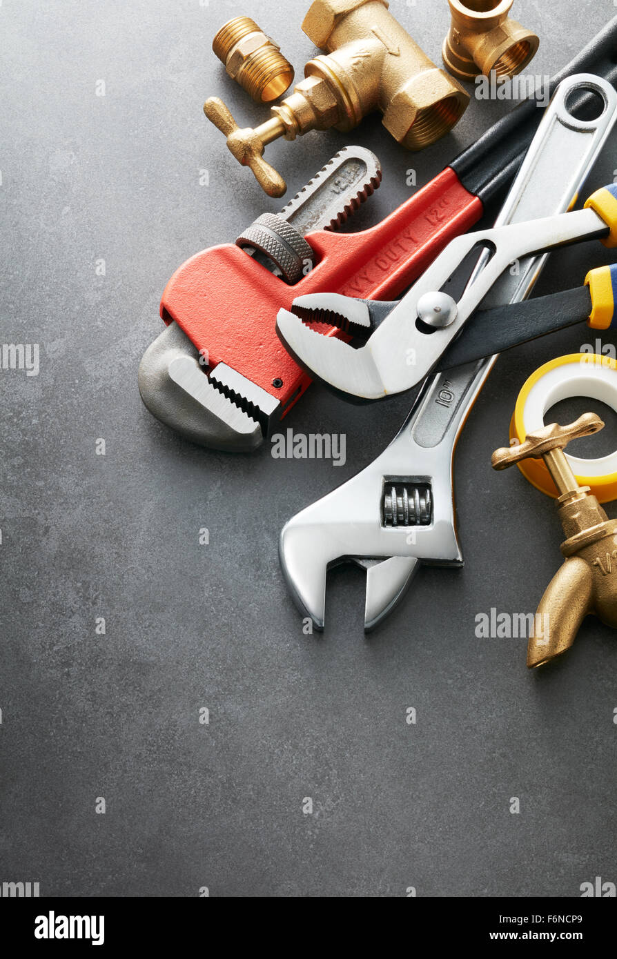 Various plumbing tools hi-res stock photography and images - Alamy