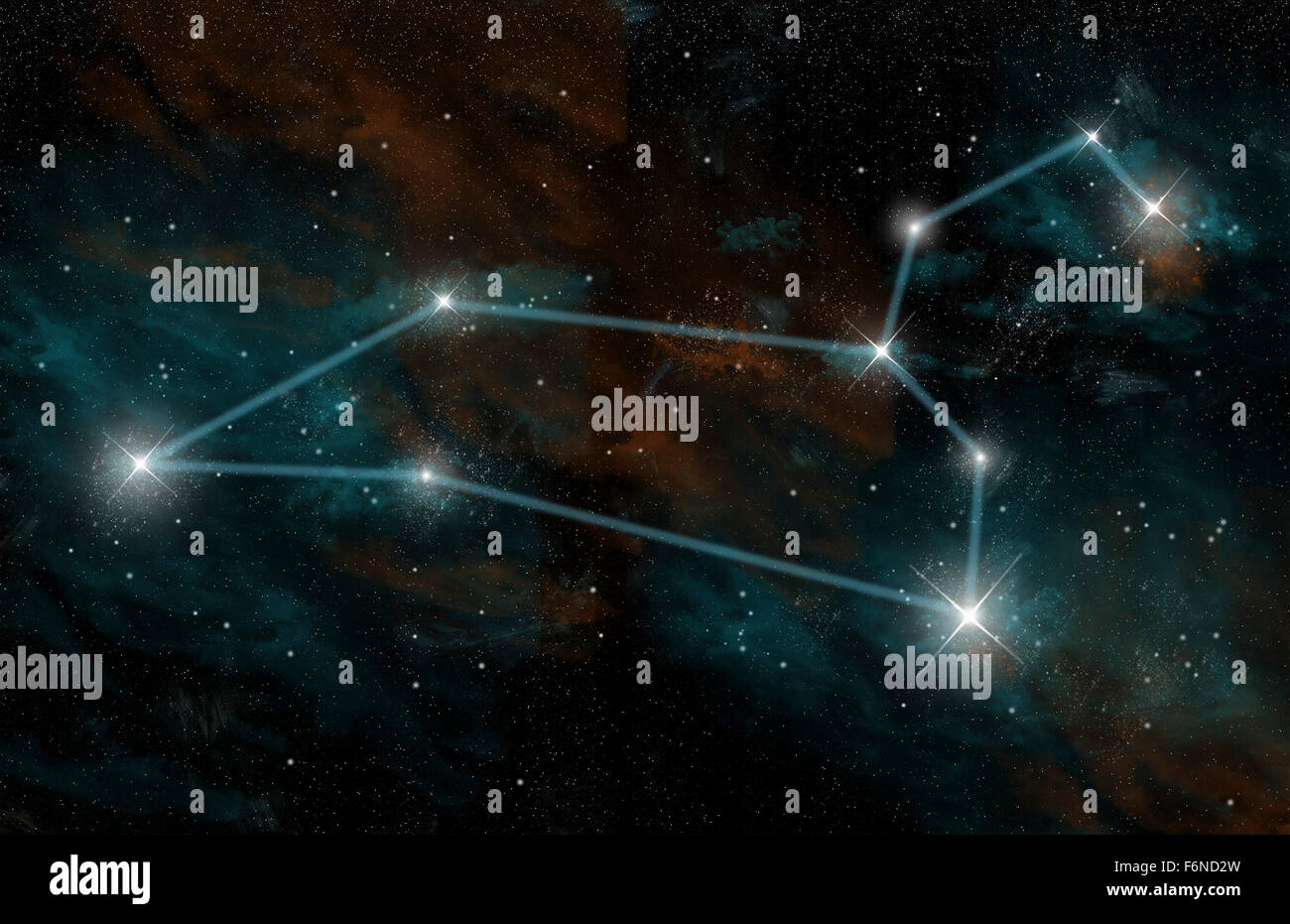 An artist's depiction of the constellation Leo the Lion. The ...