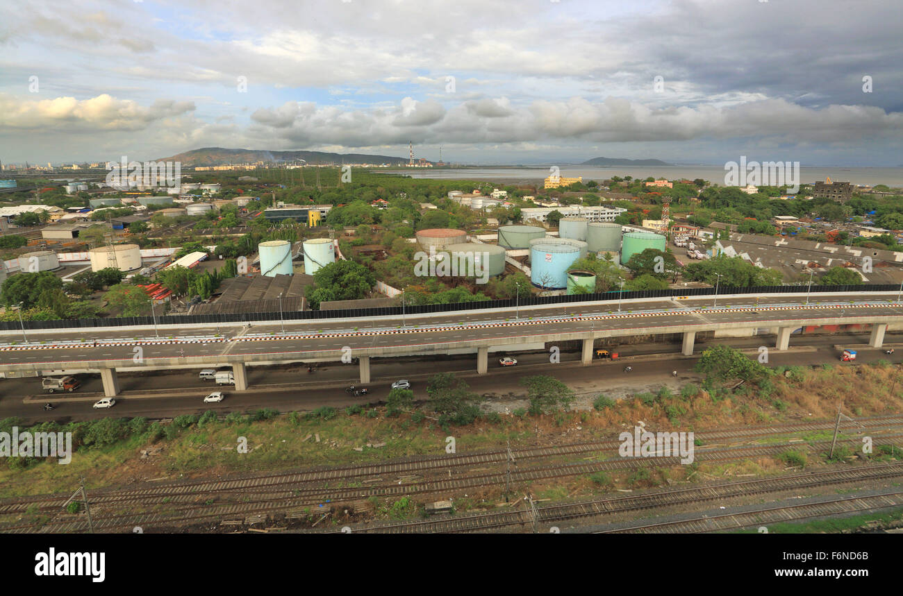 Eastern freeway flyover, mumbai, maharashtra, india, asia Stock Photo ...