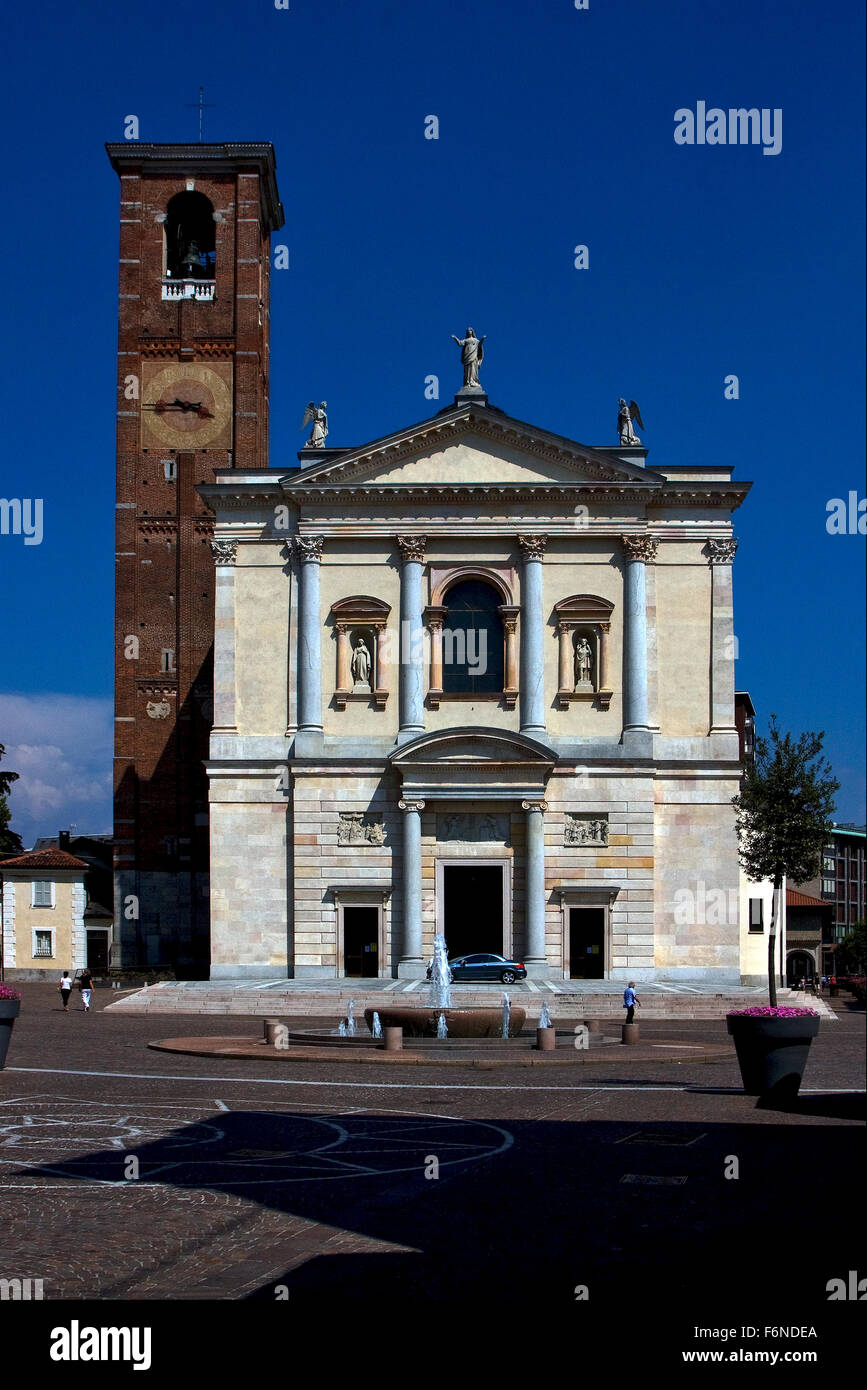 the marble sculpure gate in the old church in gallarate milan italy and ...