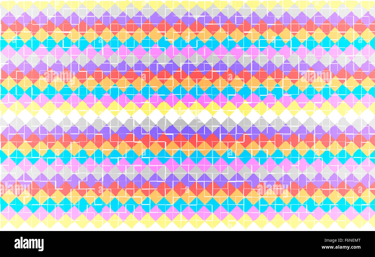 Abstract square colored pixels with tile effect background Stock Photo ...