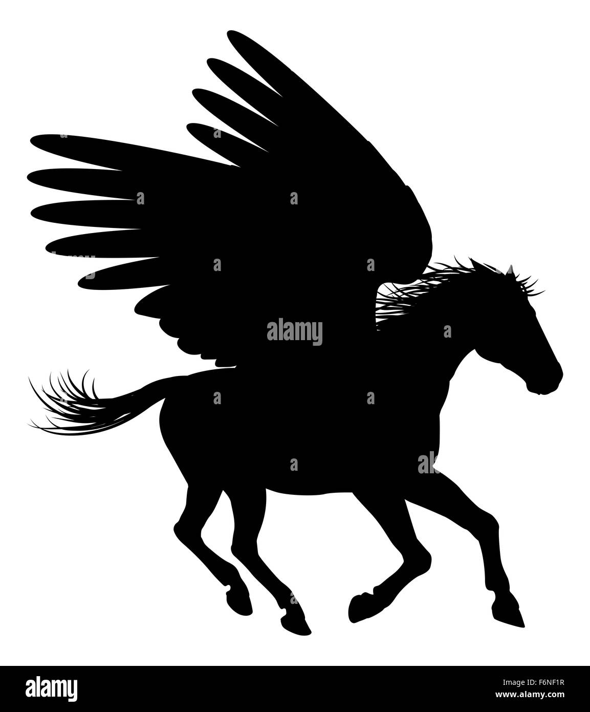 Pegasus horse tattoo Cut Out Stock Images & Pictures - Alamy