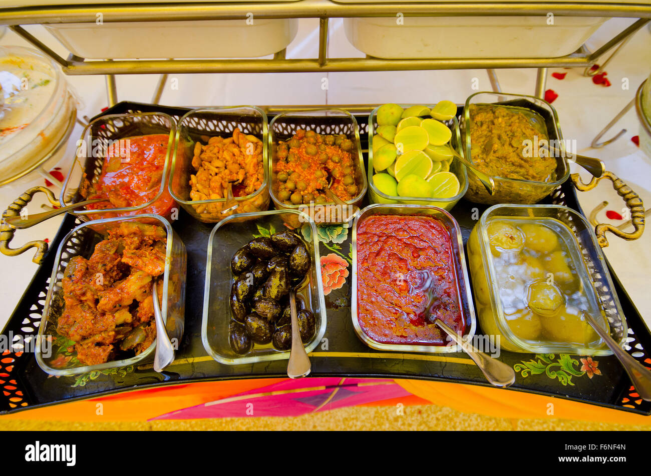 Pickle buffet wedding hall, jodhpur, rajasthan, india, asia Stock Photo ...