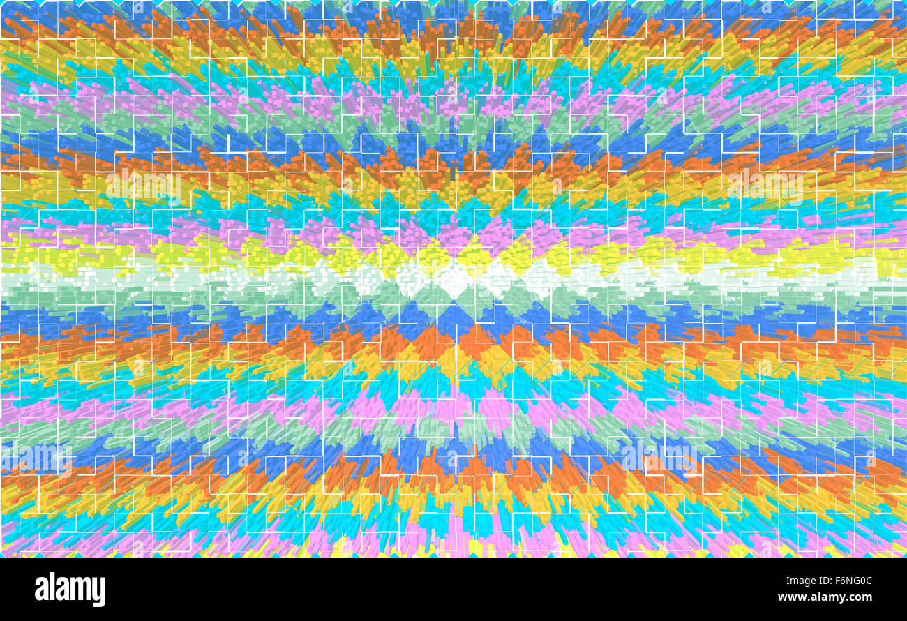 Abstract square colored pixels with extrude effect background Stock ...