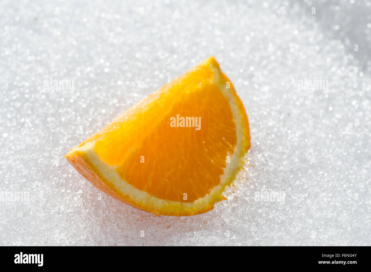 sweet yellow orange slices in easter sunshine Stock Photo - Alamy