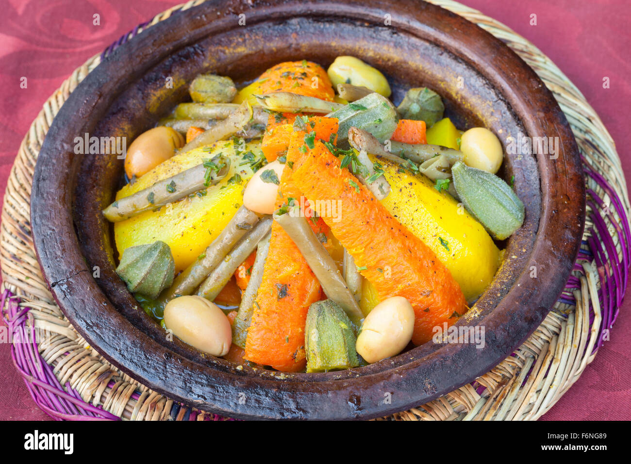 Tajine, a traditional moroccan dish Stock Photo - Alamy