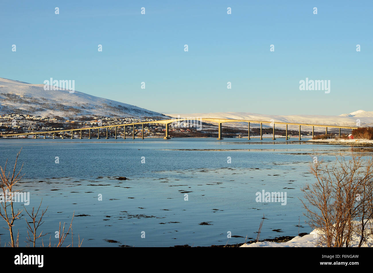 the bridge over whale island in northern norway Stock Photo - Alamy