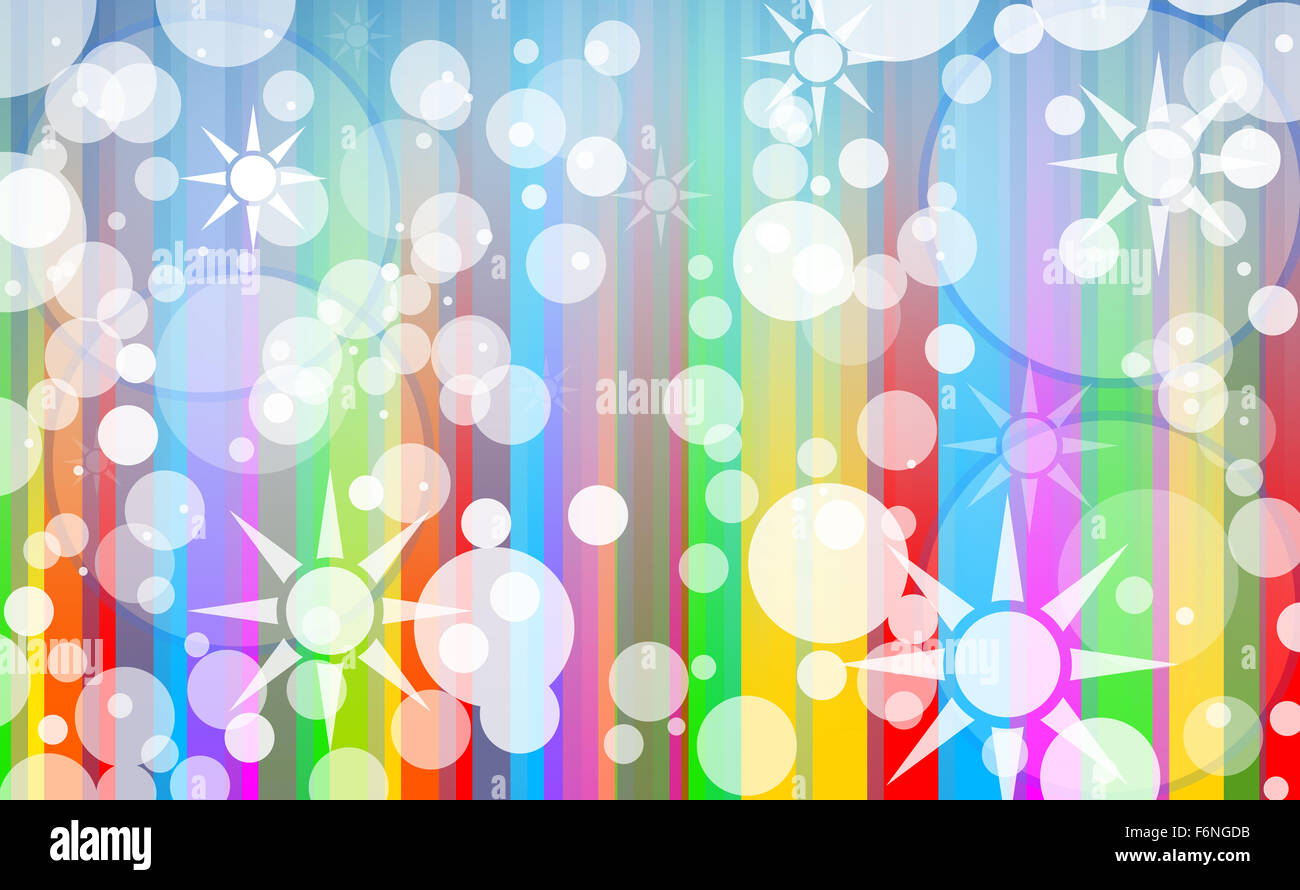 Abstract Colorful Composed Background with bubbles and Star Stock Photo ...