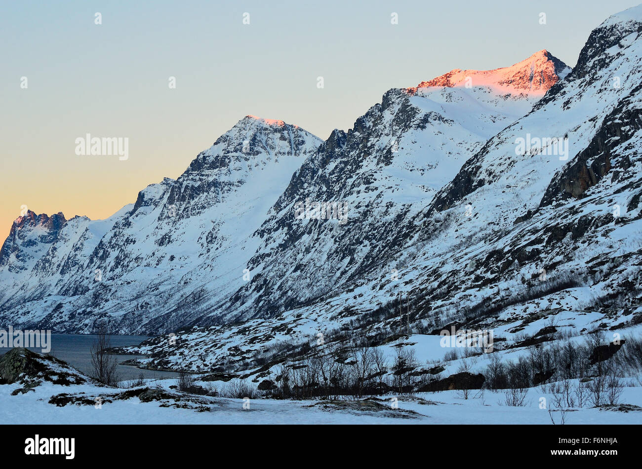 First sunshine of the year on mountain top Stock Photo - Alamy